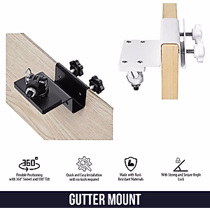 Weatherproof Gutter Mount Compatible with Stick Up Cam Wired HD and Stick Up Cam Battery HD - Greater Height for Your Camera (White)