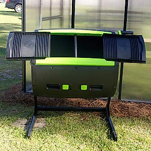 RSI Riverstone Industries Maze Two Stage Tumbler Composter, Black