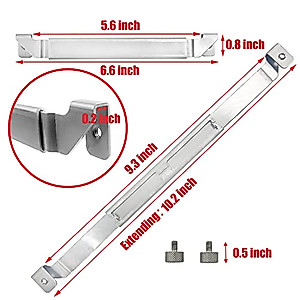 2 Sets of Griddle Spatula Holder, Adjustable (6.6inch-10.2inch) Stainless Steel Utensils/Tool Racks for Blackstone, Camp Chef, Royal Gourmet Flat Top Griddle.