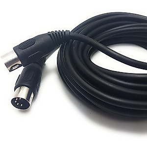 C&E 6 Feet (ft) MIDI Cable with 5 Pin DIN Connector, Black (3 Pack)