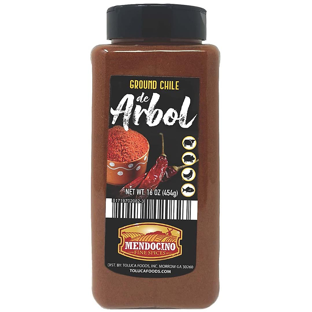 Mendocino Ground Chile de Arbol 16 oz Jar