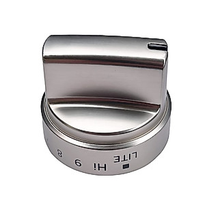 5 Pack of WB03X24818 Stove Knob – Premium Stainless Steel Stove Knob Replacements – Reinforced D-Shape Hole – Burner Range Replacement Knobs Compatible with GE Gas Stoves