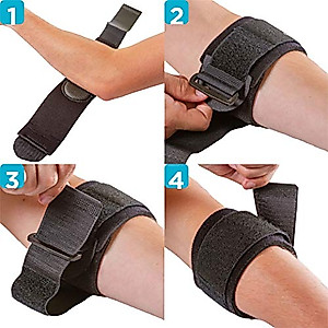 Counterforce Brace - Tendonitis Strap Support Band for Tennis & Golfers Elbow Pain