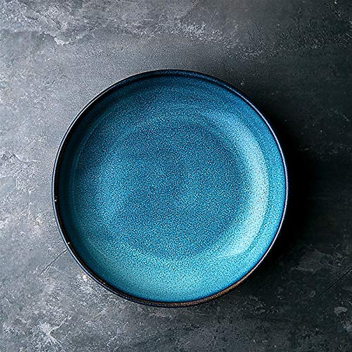 Salad bowl Ceramic Blue Bowl Big Deep Plate Rice Salad Plate Pasta Tapas Ceramic Tableware Soup bowl