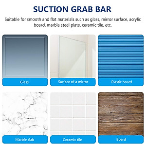 Cabilock 1pc Suction Handrail Bathroom Handrail Shower Bars Handicap Grab Bars Bathtub Safety Rail Kitchen Hand Rest The Injury Safety Handle Plastic Elder Advanced Door Handle