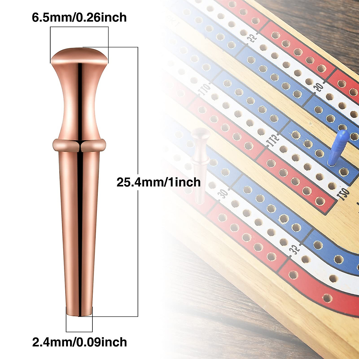 96 Pieces Cribbage Board Pegs Metal Cribbage Pegs Fit 1/8 Holes with Drawstring Storage Pouch Cribbage Accessories for Traditional Peg Board Game