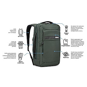THULE(スーリー) Suree 3204491 Paramount Convertible Backpack, Capacity: 3.6 gal (16 L), Can Store Laptops, Racing Green