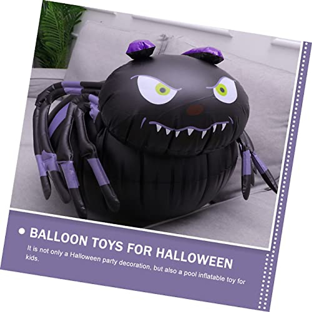 MUSISALY 3pcs Blow Favor Up Plaything PVC Creative Balloon Birthday Giant Spider Halloween Inflate Decorations Outdoor Garden Toys Toy Party Prop Inflatables Yard Home Holiday