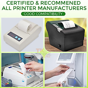 TK Thermal King, 3-1/8" x 230' Point-of-Sale Thermal Paper Rolls fits Station POS System (10 Rolls)