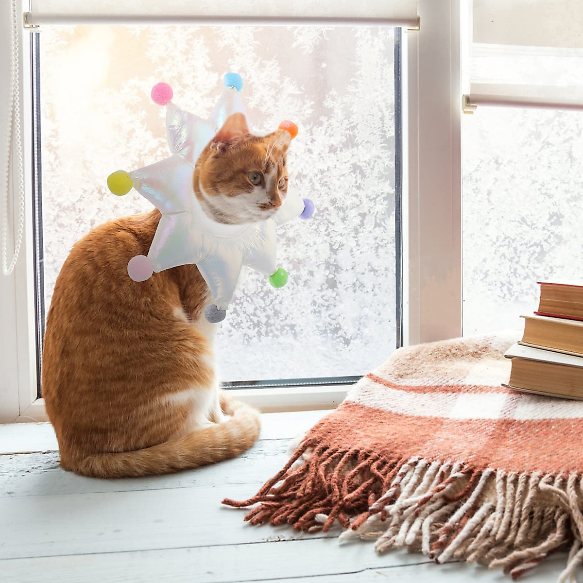 POPETPOP Grooming Neck Cone Cat Recovery Cone Cat Collar Elizabethan Pet Collar Cat Soft Elizabethan Collar Cat Neck Cone Pet Supplies Dog Cone Neck Pillow Tarpaulin White Collar