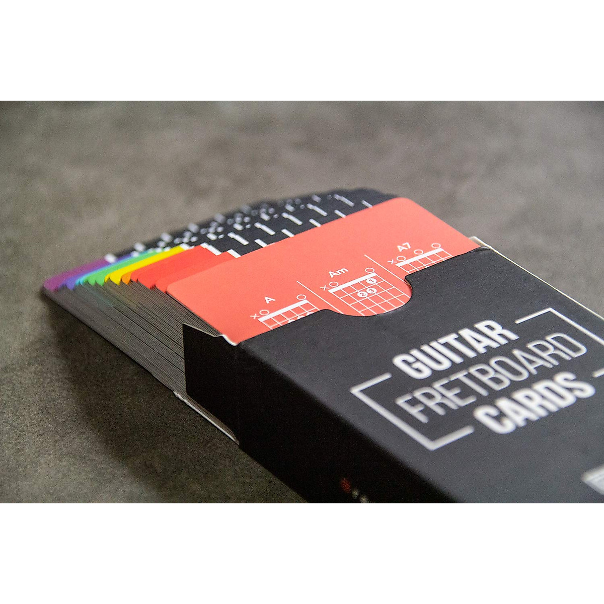 reussir Guitar Chord Poster | 16"x24" Guitar Chord Chart & 56 Guitar Fretboard Cards & Magnetic Poster Hanger | A Gift for Guitar Beginners and Teachers