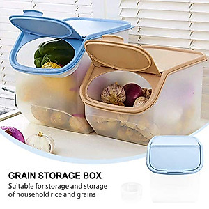 Cabilock Rice Storage Bin Cereal Containers Large Dispenser Food Storage Containers Kitchen Pantry Storage Containers for Sugar Flour and Baking Supplies Blue