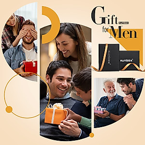 RUNBOX Men's Wallets Slim Rfid Leather 2 ID Window With Gift Box