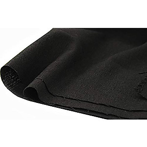 Rose Flavor Pre-Cut Quilting Linen Fabric,Craft Cloth,DIY for Sewing Crafting 60" by 1 Yard(Black)