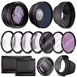 Ultra Deluxe Lens Kit for Canon EOS M50 Mark II with 55-200mm, Fujifilm XT-200 with 15-45mm, Nikon Z5 with 24-50mm, D3100, D3200, D3300, D5100, D5200, D5300, D5500 with NIKKOR 18-55mm Lens