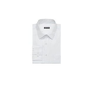 Van Heusen Men's Dress Shirt Regular Fit Poplin Solid, White, 16.5" Neck 34"-35" Sleeve