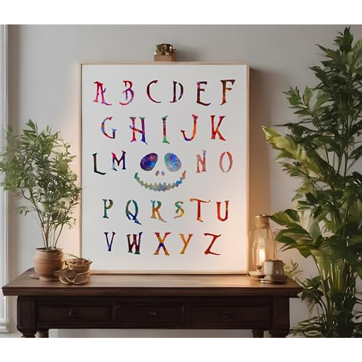 Nightmare Before Christmas Font Alphabet Stencil Template Reusable for Painting on Walls, Wood, Arts and Crafts (283) - 8.5 x 11 Inches