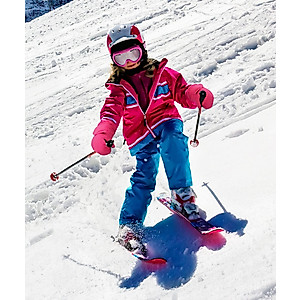 SimpliKids Boys Mittens for Kids Sports Insulation Waterproof Winter Snow Mittens,S,Fuchsia