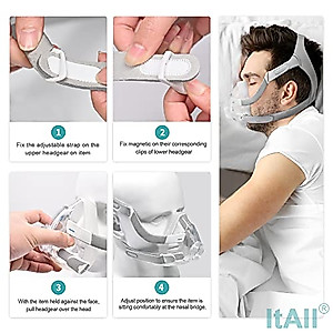 ItAll Supplies 2Packs Headgear Compatible with F20 Headgear, Replacement Headgear Compatible with F20 Headgear, Standard, Clips Included