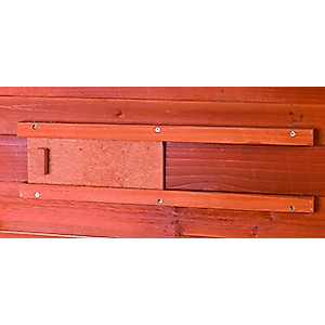 TRIXIE Natura Duck Coop with Ramp, Pull-Out Tub, Hinged Roof, Brown, 36x30x27