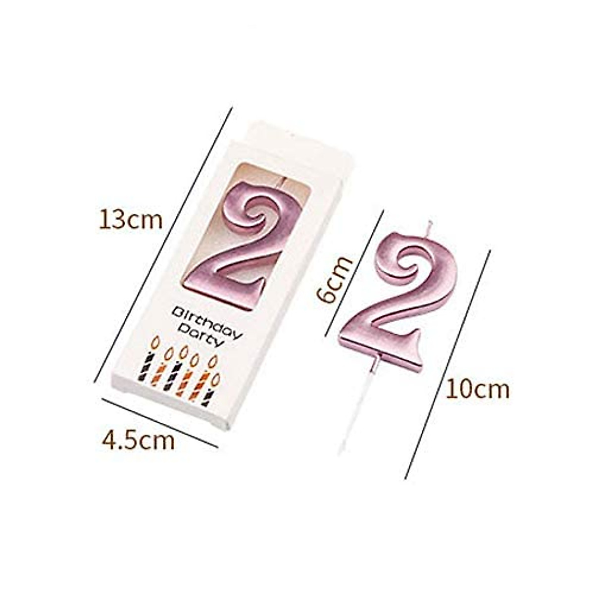 Wawabeauty QQYL Happy Birthday Candles Number 7 Candle for Birthday for Kids Adult Birthday Party Cake Topper Decoration (Number 7)