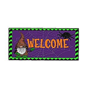 Halloween Decor Wall Welcome Hanging Garden Ornament Halloween Decorative Vintage Sign Home Decoration & Hangs