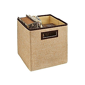 10.5 in. x 11 in. x 10.5 in. Creme Brulee Linen Storage Drawer