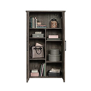 Sauder Summitt Station Storage Cabinet, L: 35.28" x W: 17.13" x H: 63.90", Pebble Pine