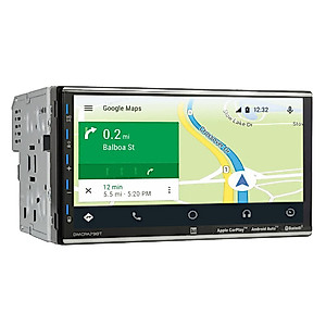 Dual Electronics 7" Double Din Mechless Digital Media Receiver with Apple CarPlay Android Auto