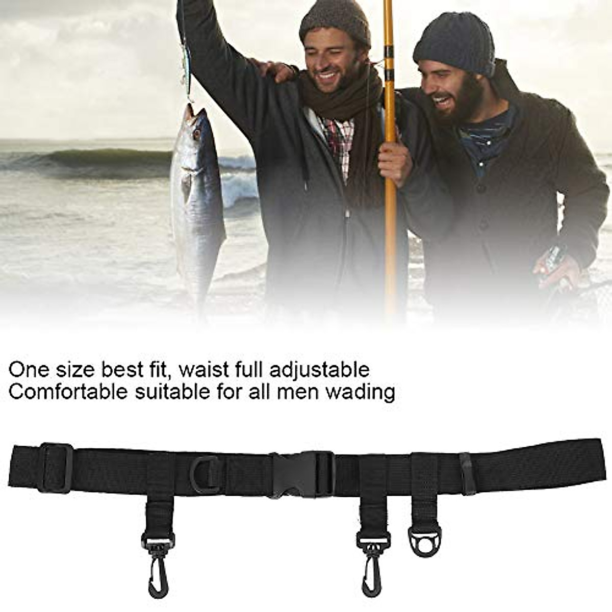 Waist Adjustable Sturdy and Durable Fishing Tool Belt, Outdoor Fishing Belt, Angler for Sea Fishing Fishing Enthusiasts Wild Fishing