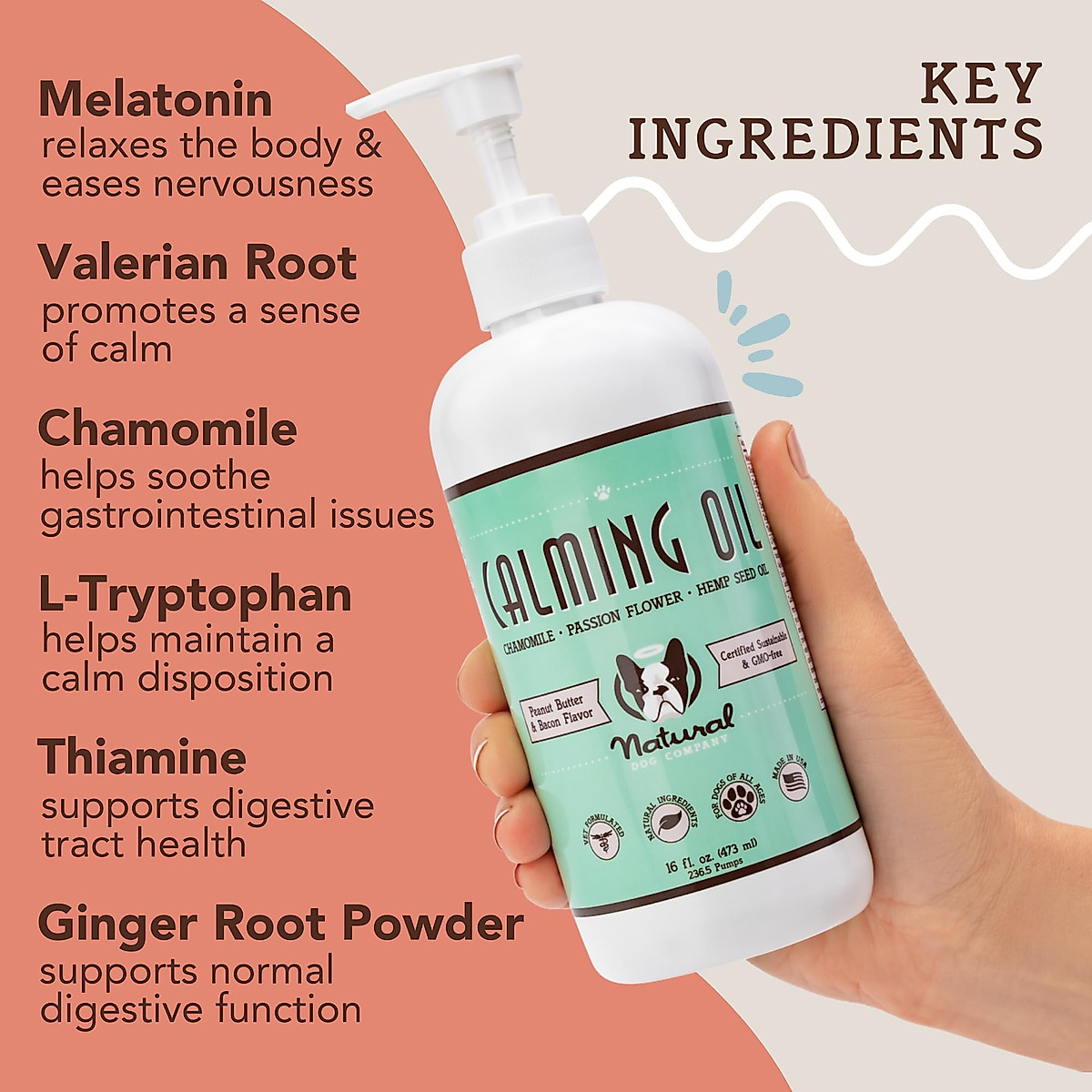 Natural Dog Company Wellness Bund$le for Dogs, Food Toppers, Liquid Supplements with (1) Skin & Coat Oil, (1) Liquid Glucosamine, (1) Calming Oil