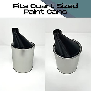Store & Pour Paint Can Pourer - Fits Quart-Sized Paint Cans - Removable Rubber Stopper Top to Store Quart Cans After Use