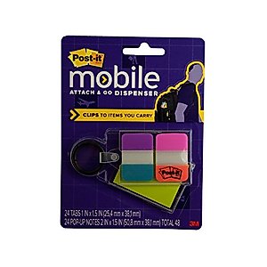 Kole Imports Post-it Notes & Tabs Attach & Go Clip-On Dispenser (OL208)