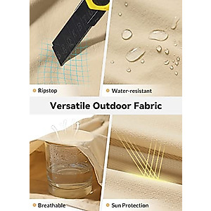 BALEAF Women's 5" Athletic Shorts High Waisted Quick Dry with Cargo Pockets Hiking Climbing Summer Shorts-Khaki-L