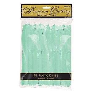 Amscan Cool Mint Premium Plastic Knives-48 pcs