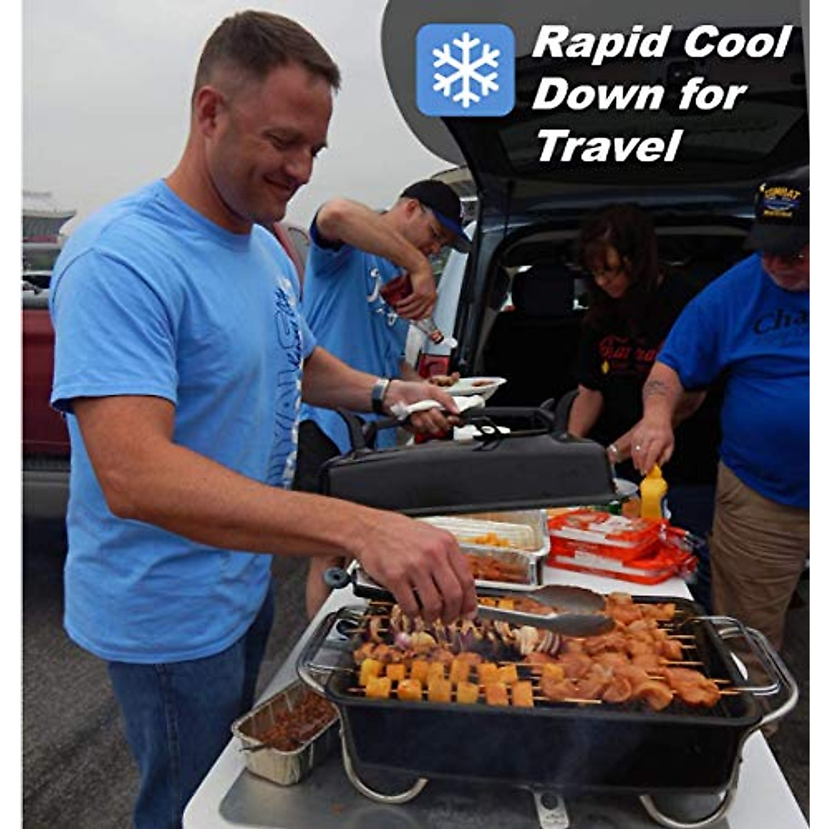 Raptor Grilling - Optimized Portable Charcoal Grill Smoker - Barbecue for Camping, Tailgating & Travel – Go Anywhere With This Tabletop Outdoor BBQ Cooker and Char-Grill, Broil, Smoke or Hibachi-BLACK