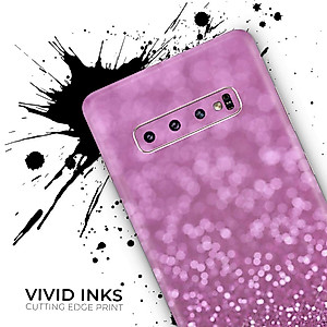 DesignSkinz Pink Unfocused Glimmer Protective Vinyl Decal Wrap Skin Cover Compatible with The Samsung Galaxy S20 (Screen Trim & Back Glass Skin)