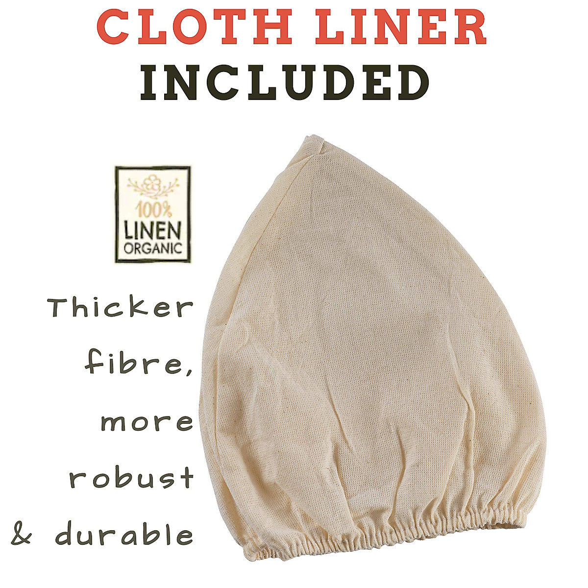 Bread Banneton Proofing Basket [Set of 2] Oval 10x6 Inch Sourdough Rising Baskets with Liner