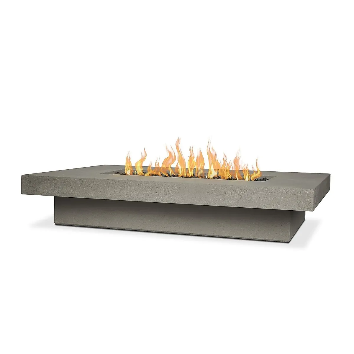 BBQGuys Signature Geneva 72-Inch Rectangle Natural Gas Fire Table - Flint (Ships as Propane w/Conversion Kit)