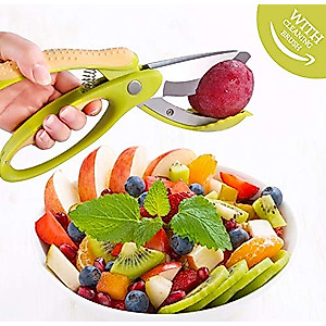 Toss and Chop Salad Tongs, Salad Chopper, Heavy Duty Kitchen Salad Scissors, Multifunction Double Blade Salad Cutting Tool