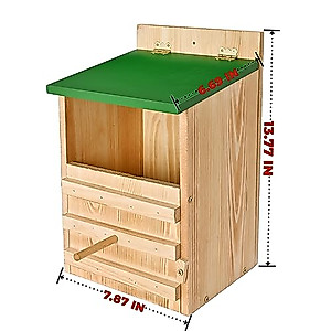 Owl House Owl Box with Bird Stand Design, Owl Nesting Box, Barn Owl, Screech owl Houses, Owl Houses Cedar for Outdoors-Easy Assembly