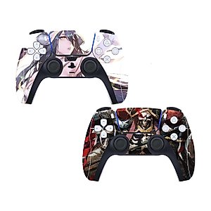 EBTY-Dreams Inc. - Set of 2 Overlord Momonga (Ainz Ooal Gown), Albedo Vinyl Skin Sticker Decal Protector For Playstation 5 (PS5) Controllers