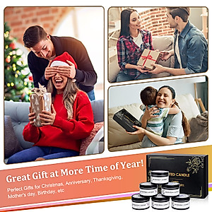 Scented Candles for Women and Men, 6 Pack Aromatherapy Candles for Home Scented, Natural Soy Jar Candle Bulk Gift Set for Christmas Birthday Thanksgiving Mother Coworker