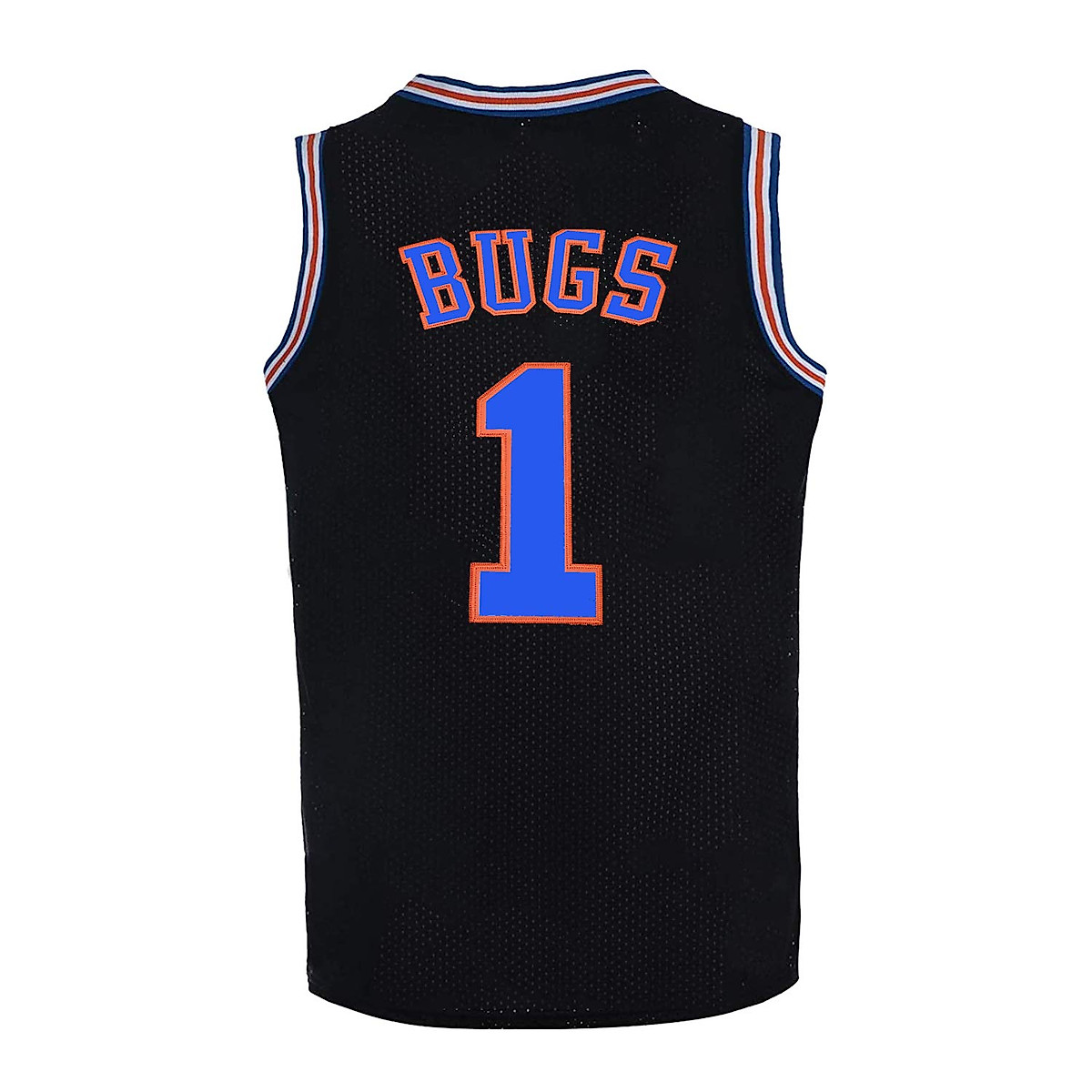 BOROLIN Youth Basketball Jersey #1 Moive Space Jerseys Bugs Shirts for Kids (Black, Youth X-Large)