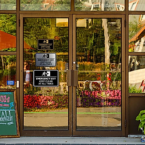 Signs ByLITA Classic Framed Emergency Exit: Keep Clear at All Times Sign (Black Gold) - Large