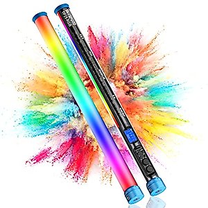 [2021 upgraded] Large Handheld Light Wand, 2600 lumens RGB LED Video Light 360° Full colors, 24.3" Tube Light for Photography Light Stick, CRI 98+, 2800K-10000K /Rechargeable Battery /LCD Display