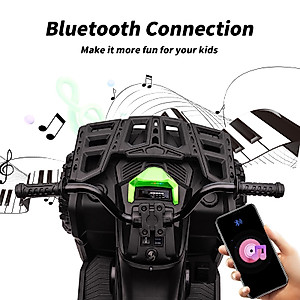 Hikiddo Kids ATV 4 Wheeler, 24V Ride On Toys Car for Big Kids with 400W Motor, 2 Seater - Green