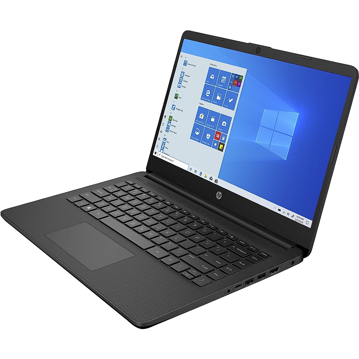 HP 2022 Stream 14inch Laptop, Intel Celeron N4020 Dual-Core Processor, 4GB DDR4 Memory, 128GB Storage(64GB eMMC+64GB Card), Webcam, Bluetooth, 1-Year Microsoft 365, Win10 S, Jet Black | NoCo Bundle