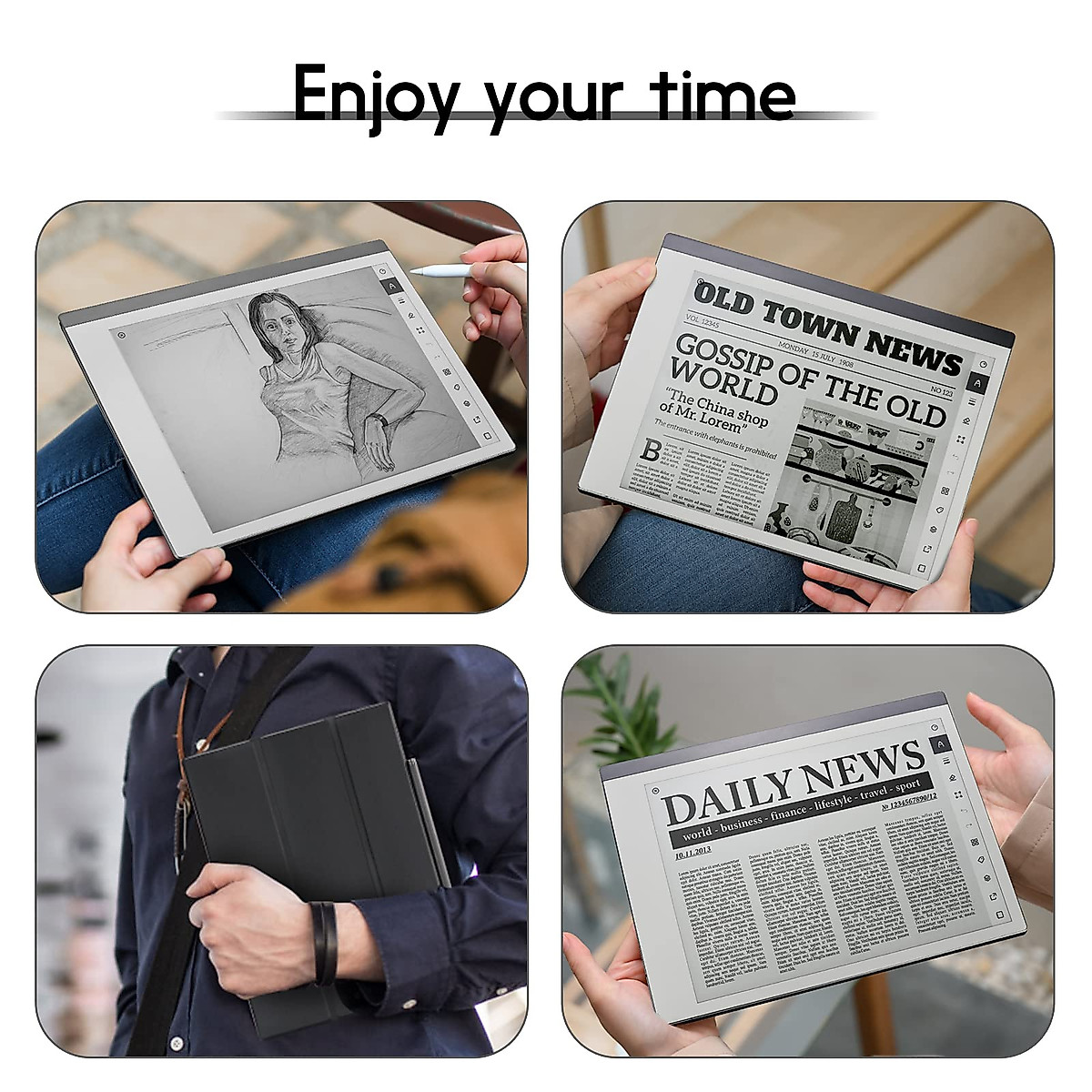 Case for Remarkable 2 Paper Tablet 10.3" 2020 Released, Book Folio Design, Anti-Scratch PU Leather Lightweight Cover Only for Remarkable 2 (Black)