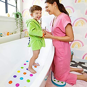 Munchkin® Dots™ Bath Mat for Kids, Multicolored, 30.5x14.25 Inch
